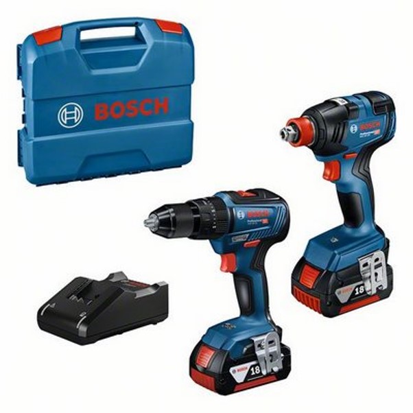 Bosch 18v Brushless Twinpack Kit Come with 2 x 5ah - GSB 18v-55 & GDX ...