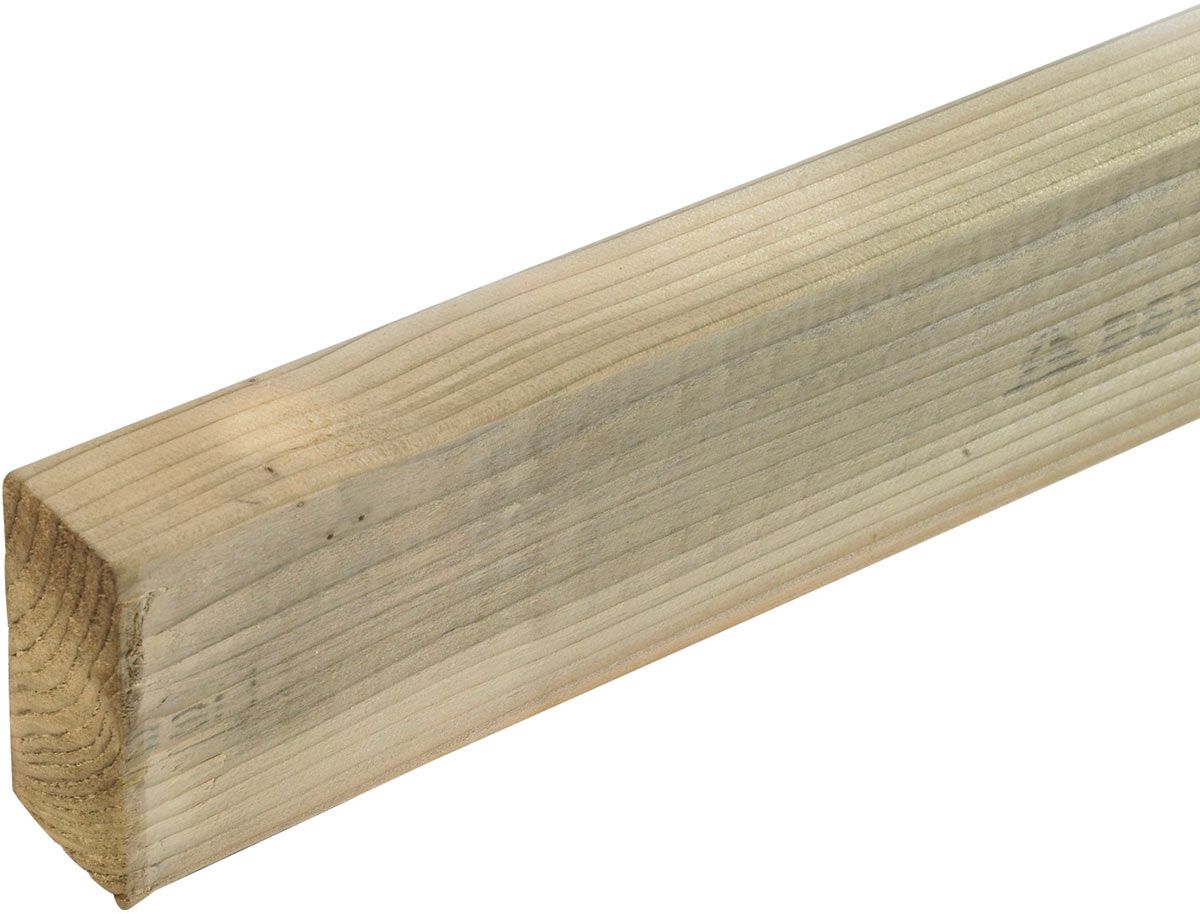 Treated Rough White Deal Timber 100mm X 44mm X 4.8m (4 X 2 Inches Approx)