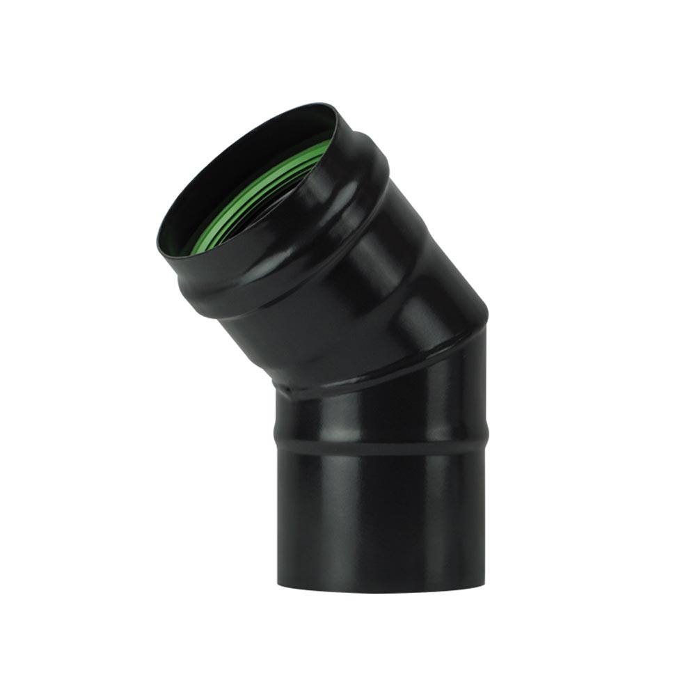 Pellet Bend 100mm x 45deg Matt Black