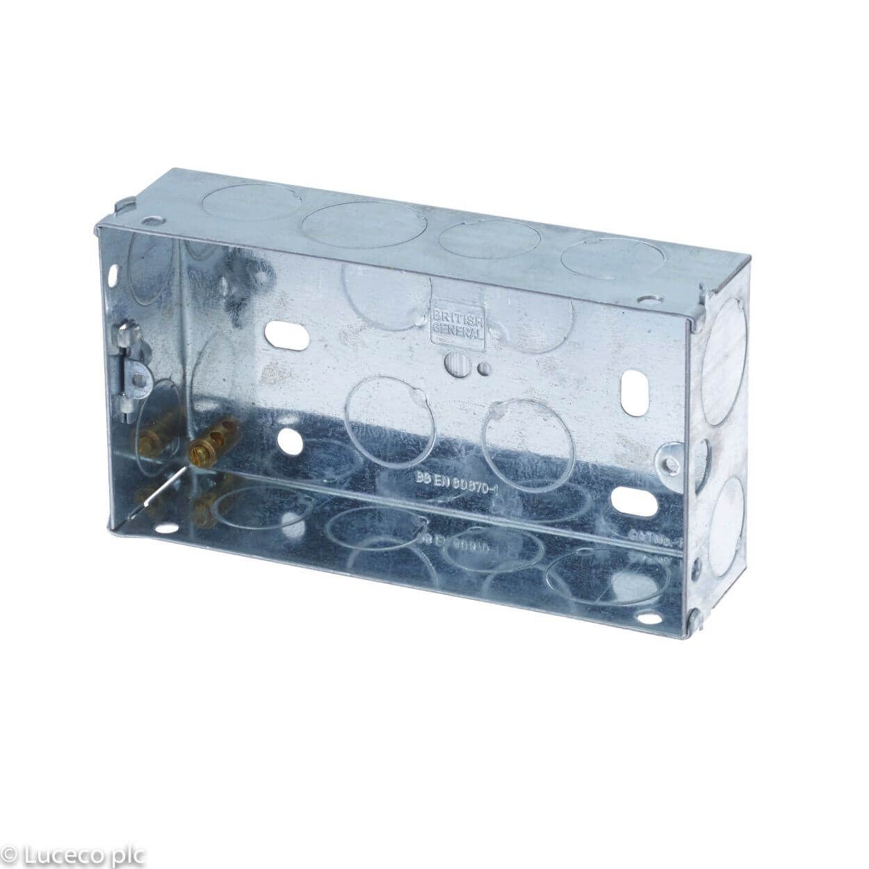 2 Gang Steel Knockout Box 35mm