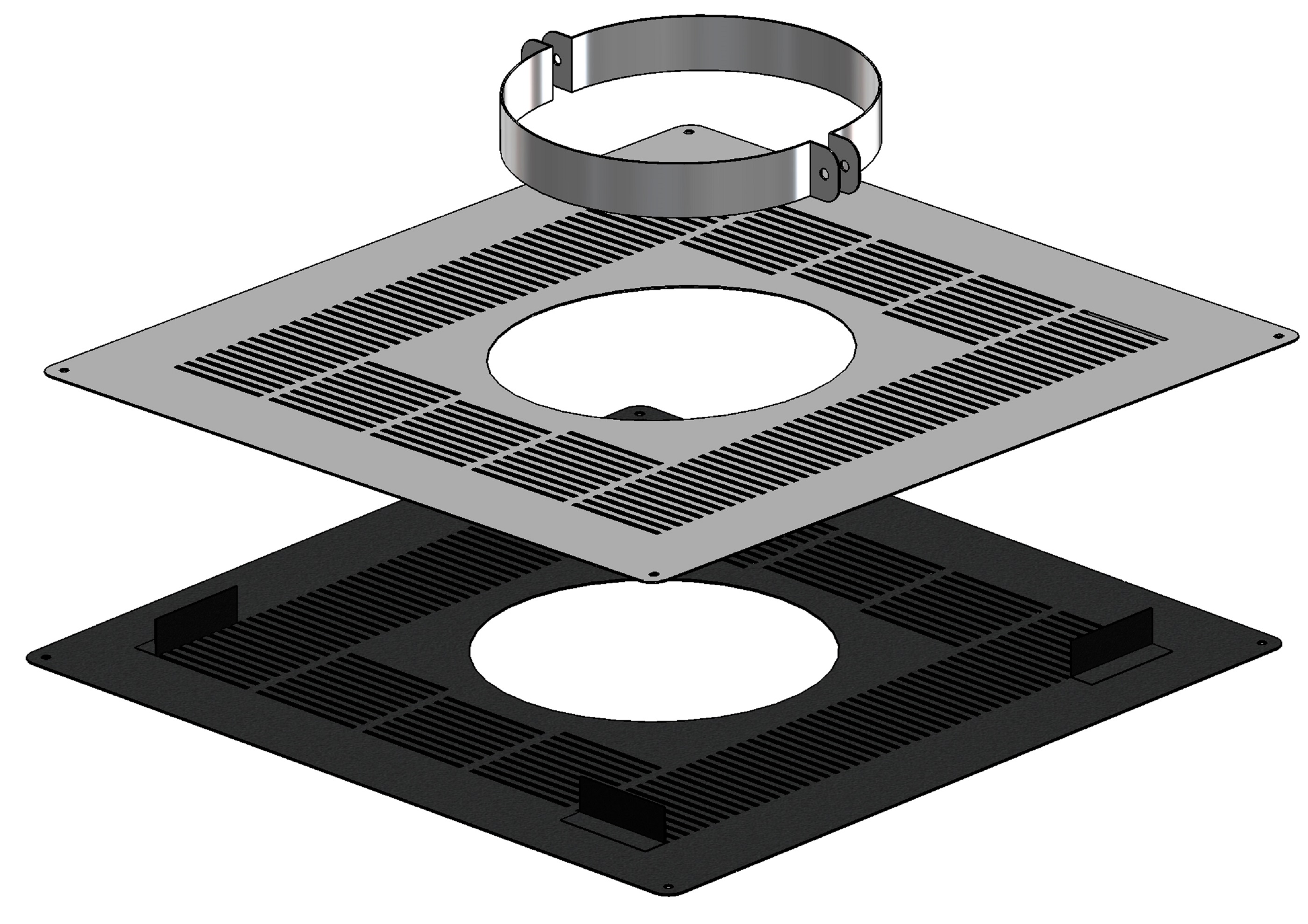 Sys2 Tw Black Ins 125mm Firestop comes with Cover Plate