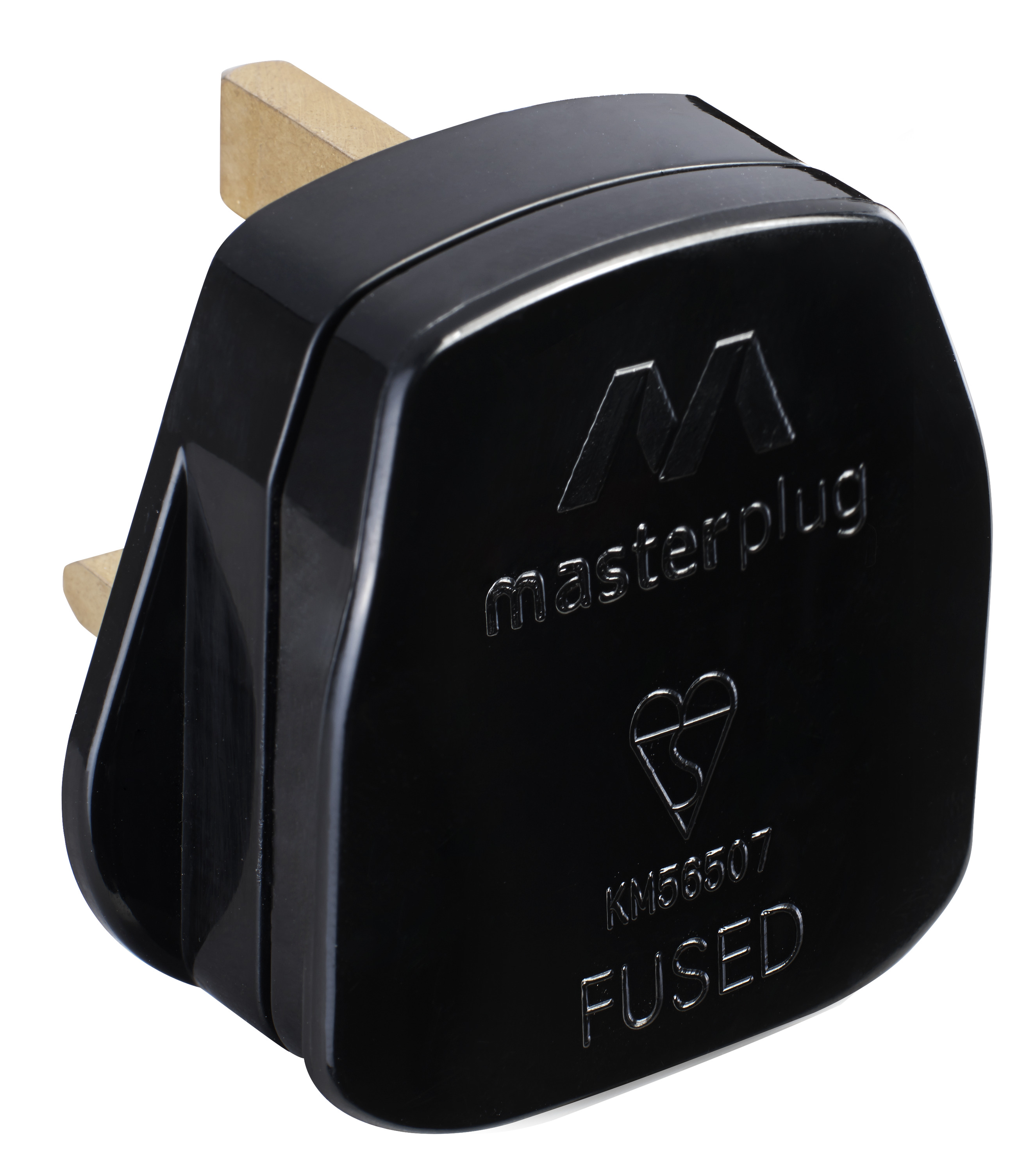 13 Amp Plug Fitted With 13 Amp Fuse Black