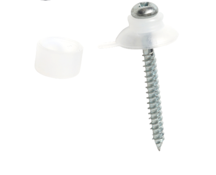 Roofing Screw Cap & Washer Clear (20)