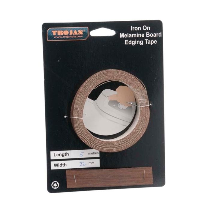 Iron On Melamine Edging Tape 22mm x 5m Walnut