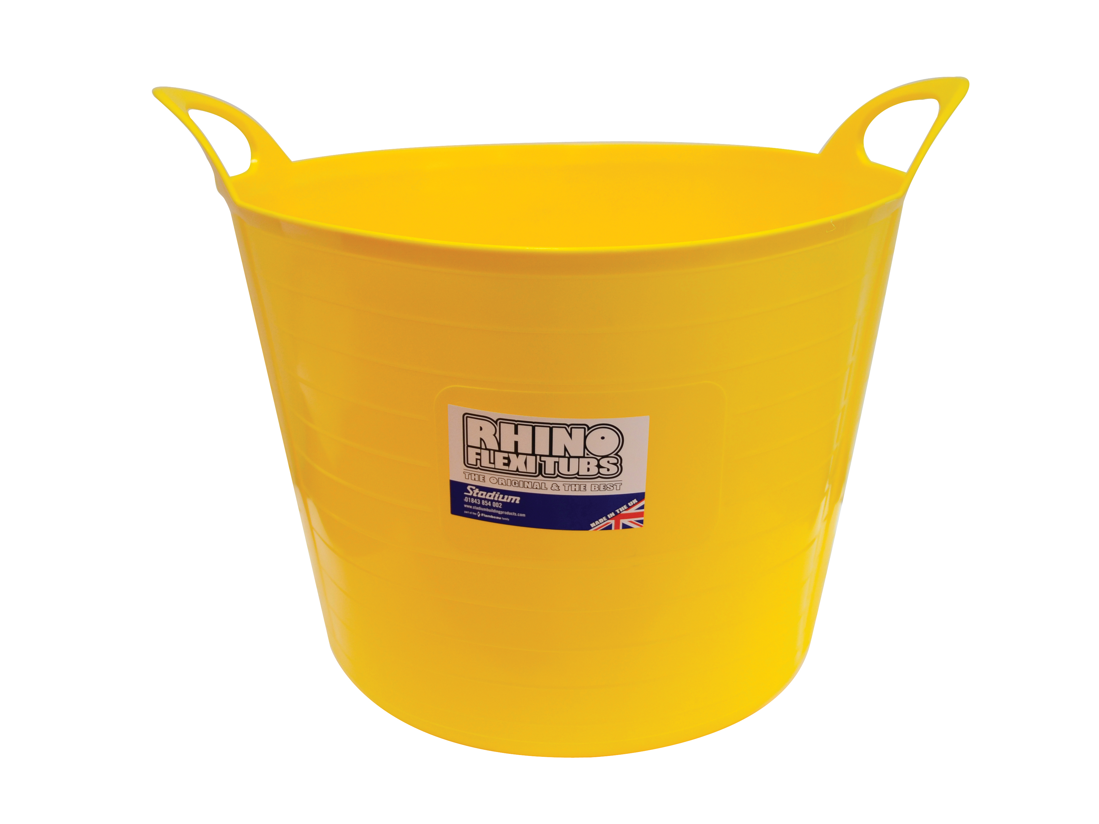 Stadium Flexi Tub Heavy-Duty Builders Bucket Yellow – 70 Litre