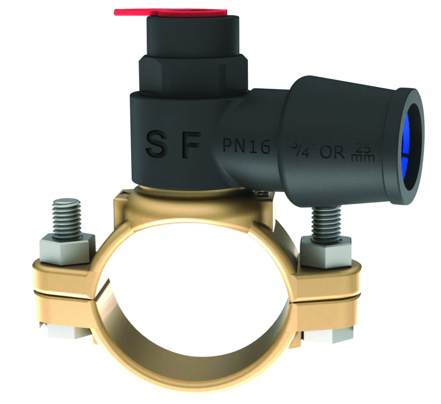 Push Fit Self Tapping Saddle 4" x 32mm