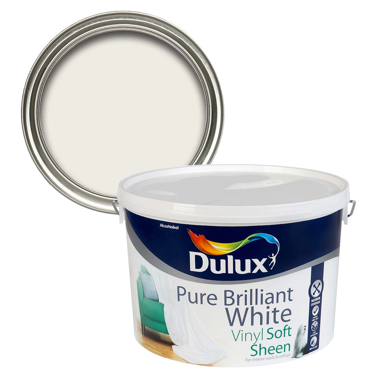 Dulux Vinyl Soft Sheen Pure Brilliant White 10l