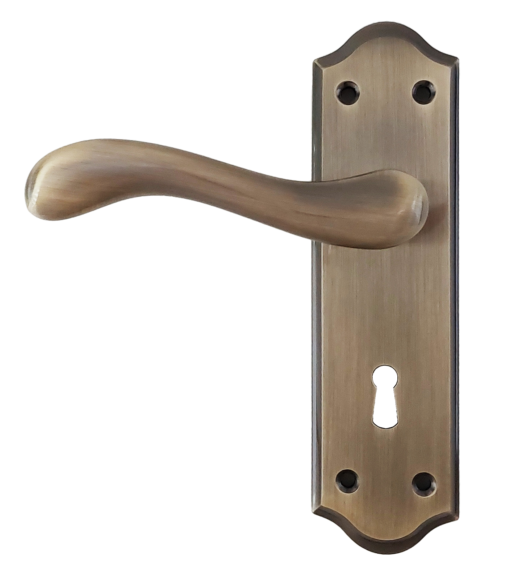 Ashfield & Co Landsdowne L/Door Handle Box Set Antique Brass