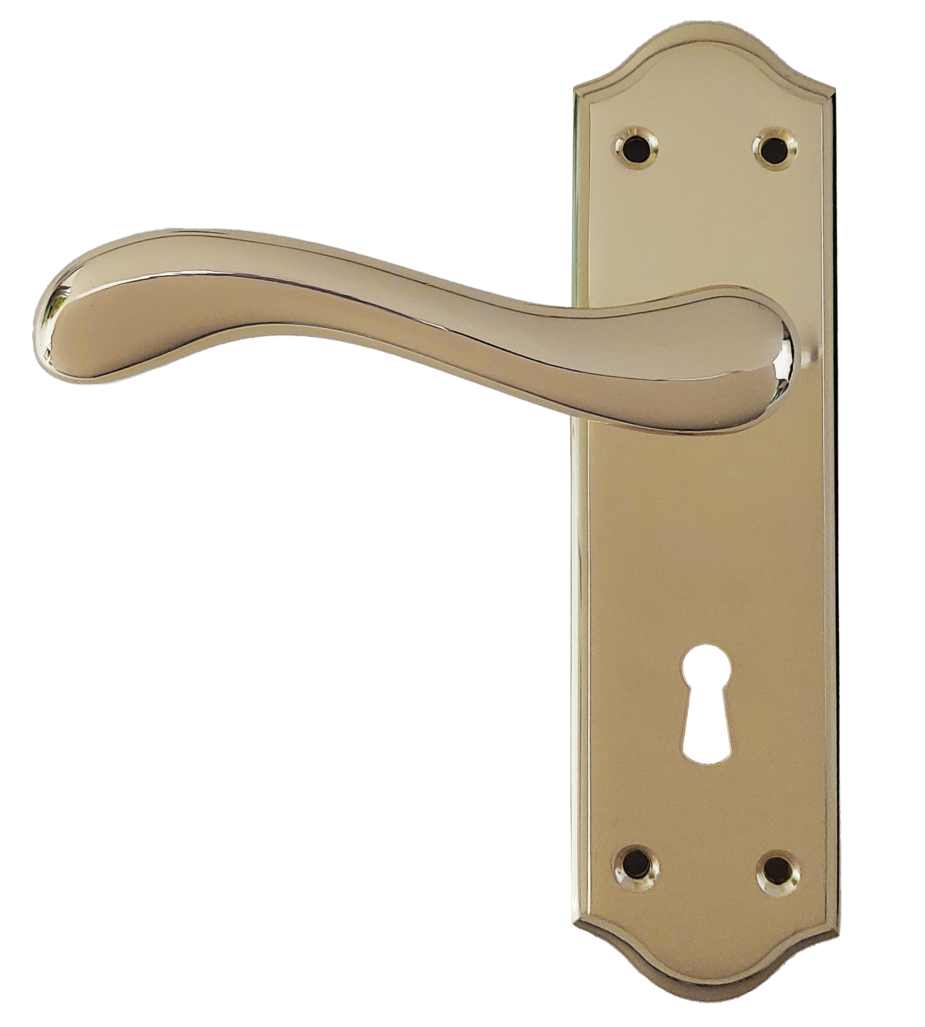 Ashfield & Co Landsdowne L/Door Handle Box Set - Polished Brass