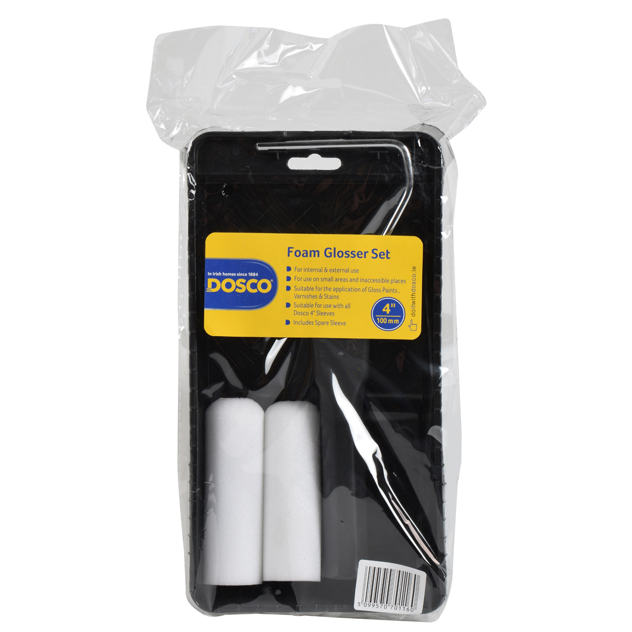 Dosco Foam Glosser Set & 4" Spare Sleeve