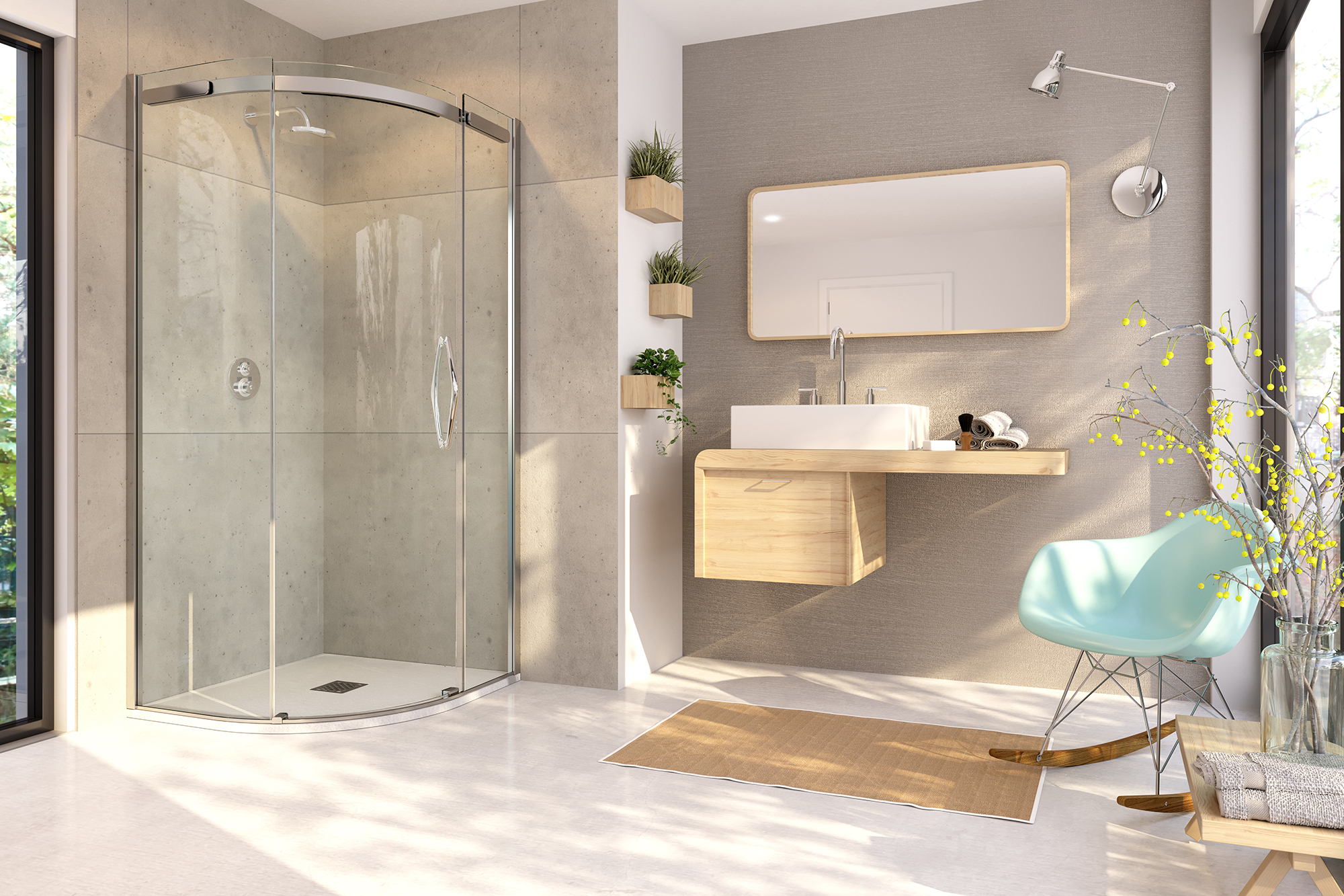 Oro Sliding Quadrant 900mm Right Hand
