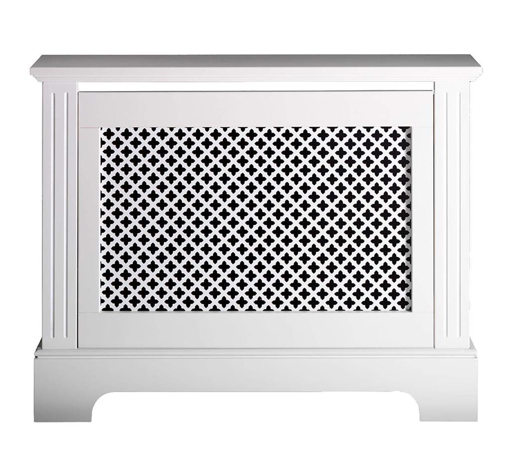 Radiator Cabinet Georgian White Large