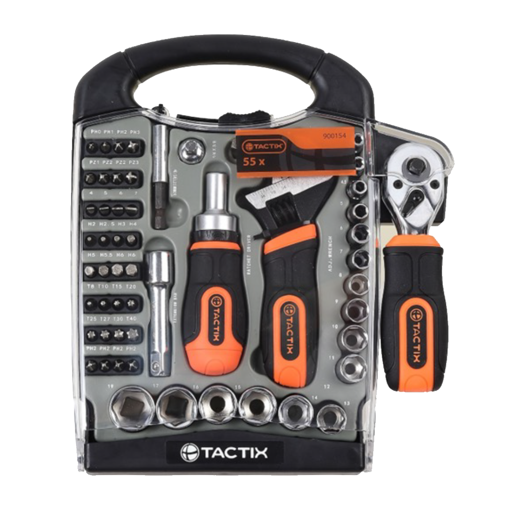 Taxtix 55 Pc Stubby Tool Set Assorted Tool Set
