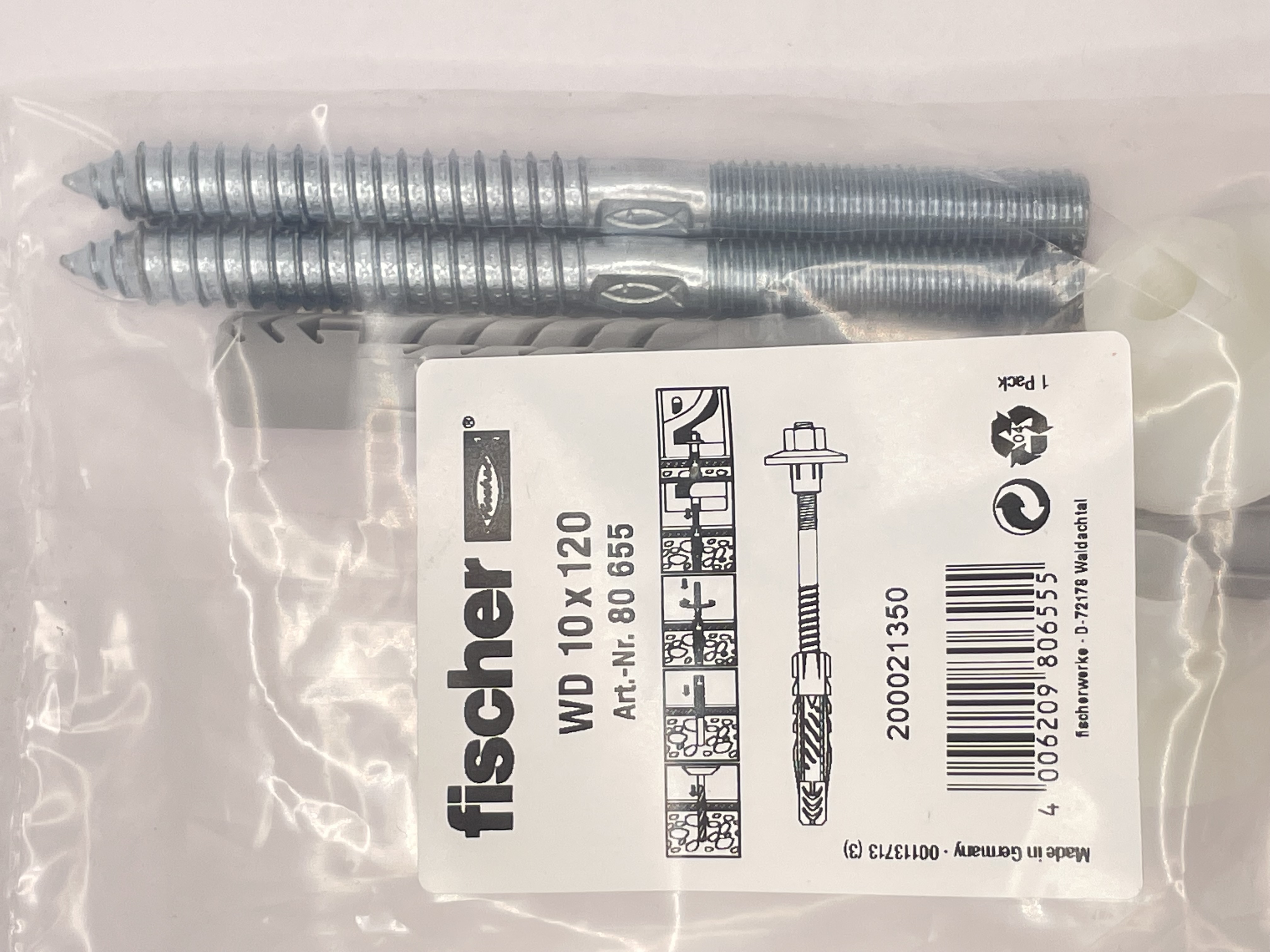 Fischer Wd10 x 120 Ware Fixing Set