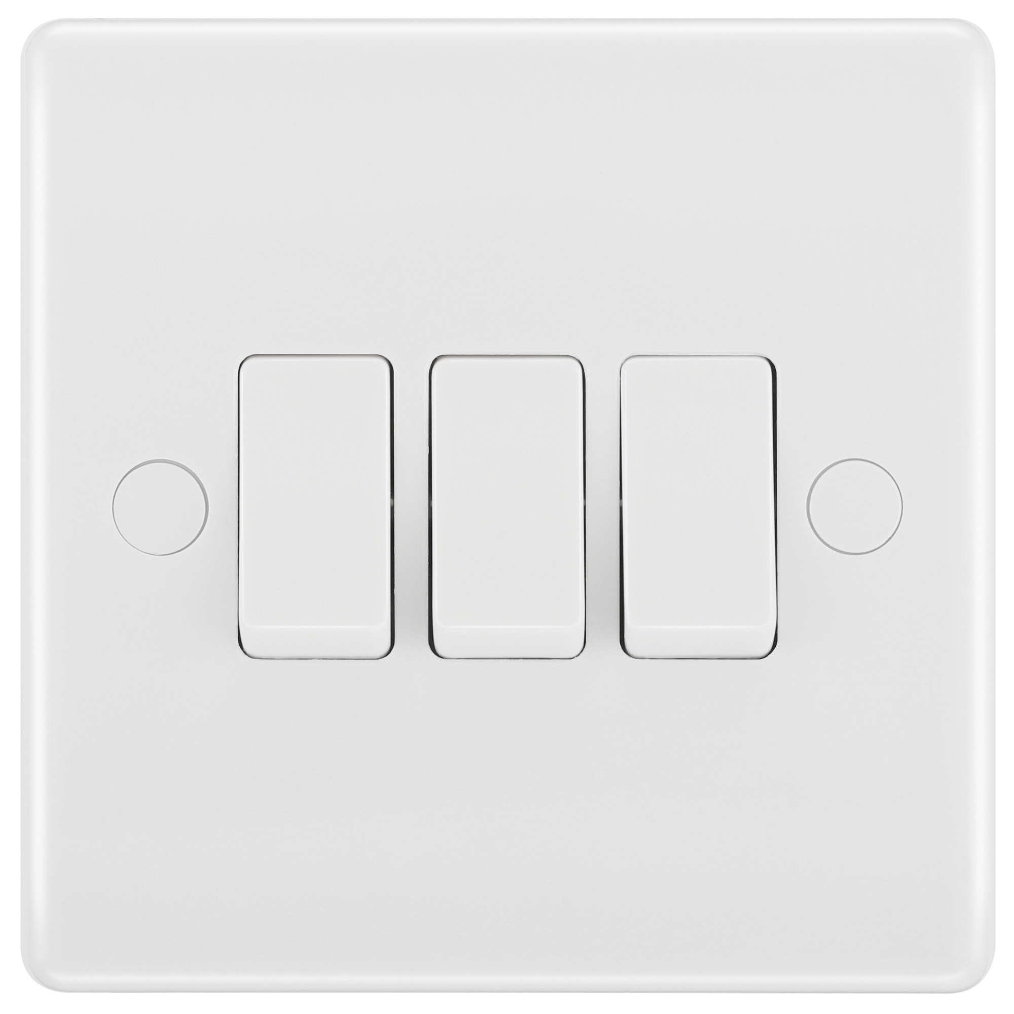 White Nexus Moulded Triple Switch, 20a 16ax 2 Way