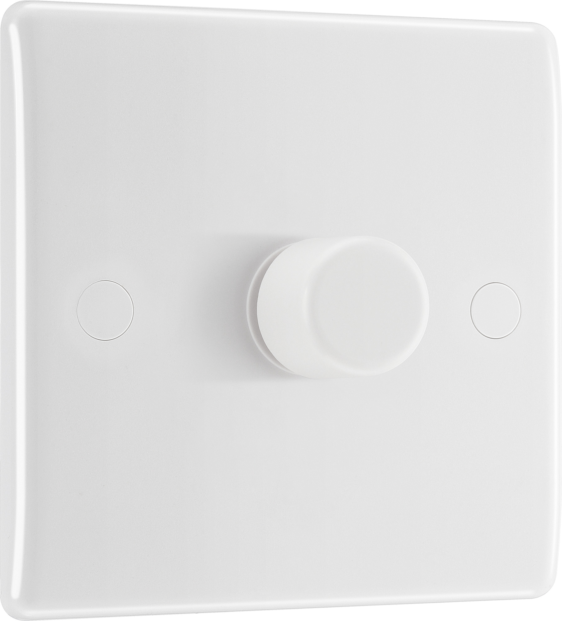 White Moulded 400w Single Dimmer Switch 2 Way Push Onoff