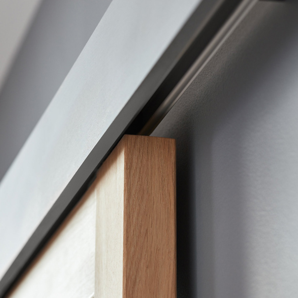 Indoors 2m Alumin Sliding Door Rail Kit (100kg)