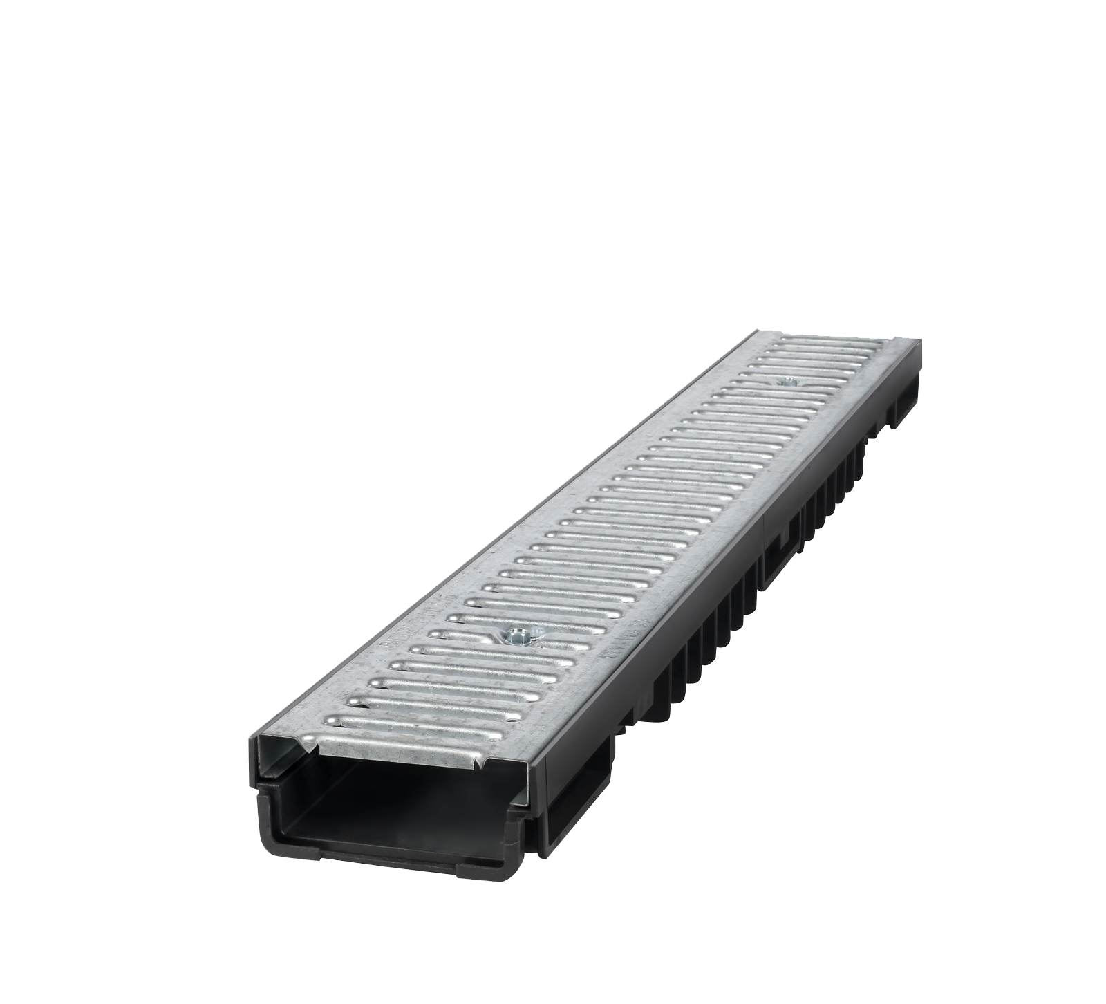 Polypropylene Channel & Galv Grating 55mm x 1m Class A15