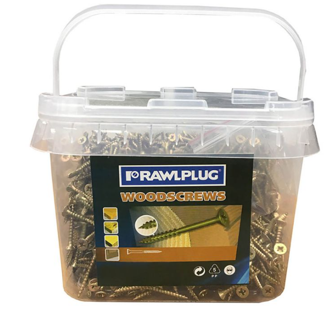 Rawlplug Chipboard Screws 4.0 x 40mm 1000/Tub