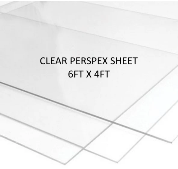 Perspex 6' x 4' x 4mm Clear Polystryene