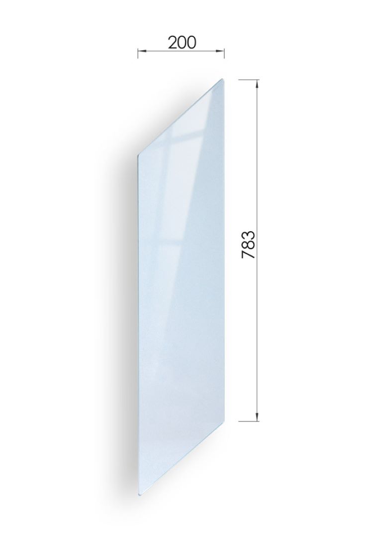 Gra08u Urbana Glass Rake Panel 783mm x 200mm x 8mm