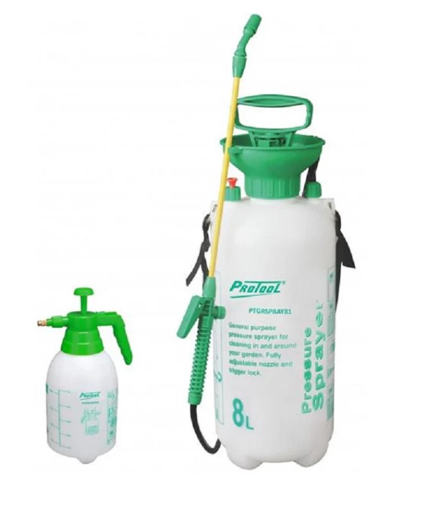 Protool Pressure Sprayer - 8L Comes with 1L Pump Sprayer