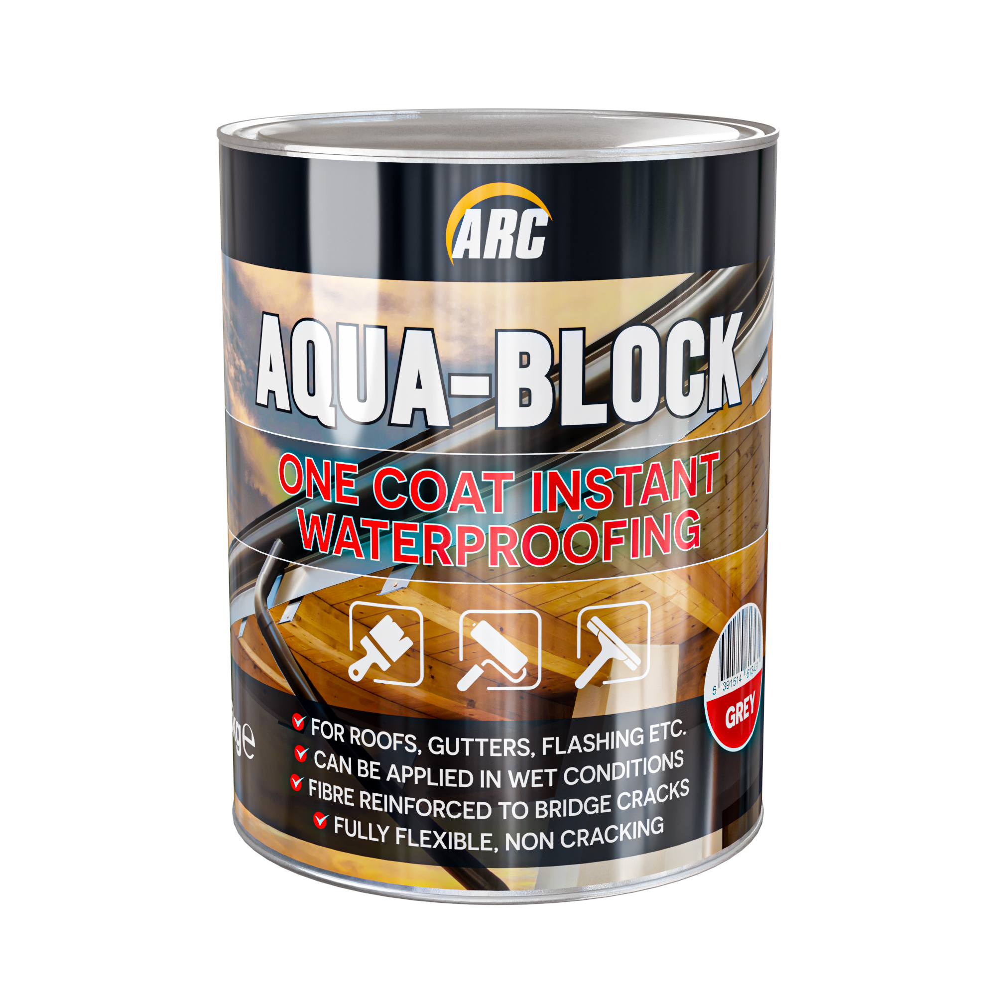 ARC Aqua - Block Instant Waterproofing Compound - Grey -5L