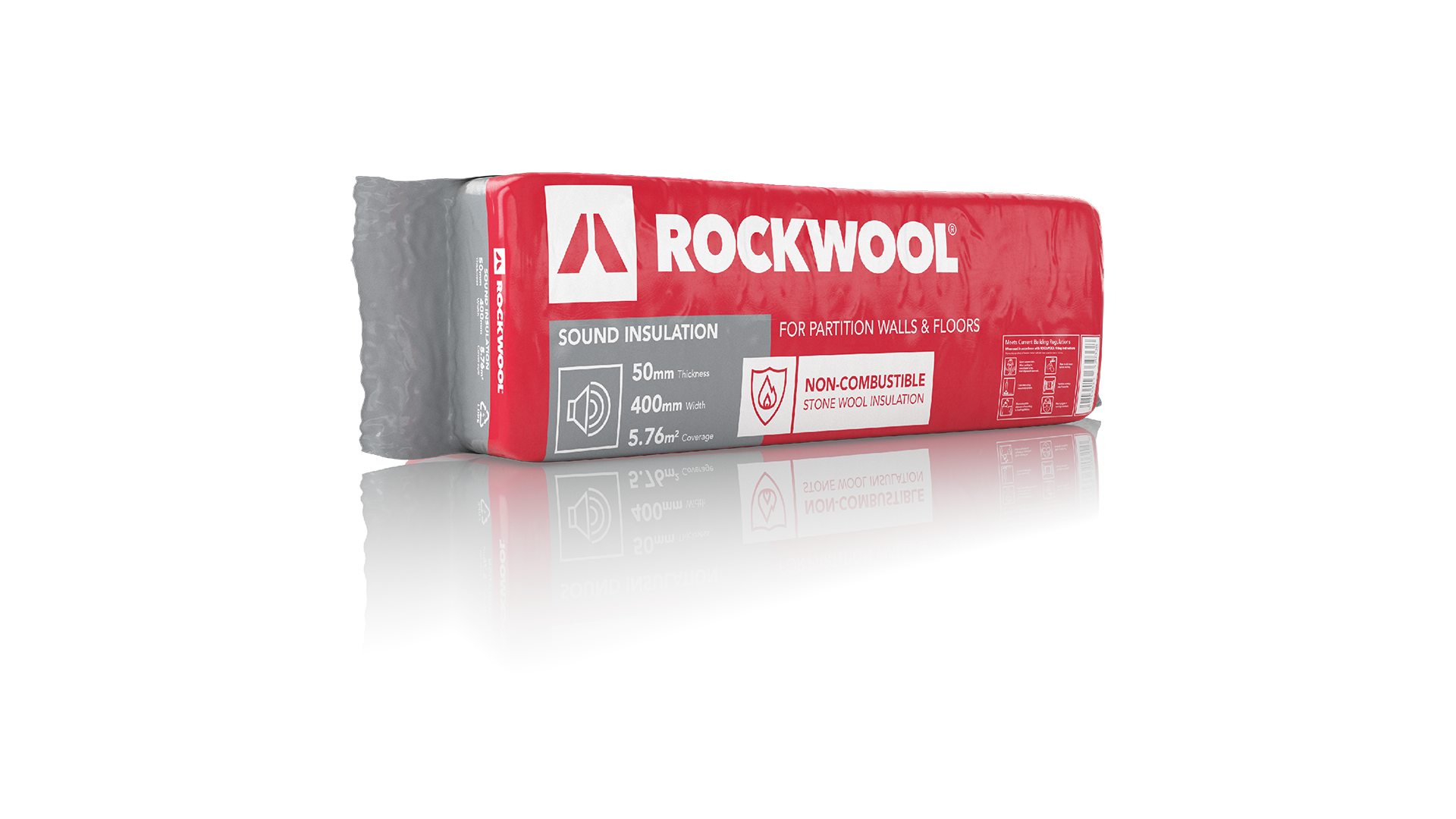 Rockwool Sound Insulation Slab 50mm x 60mm - 8.64 Sq/M