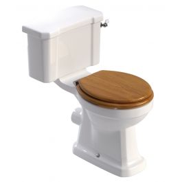 Westbury Traditional Close Coupled Toilet comes with Oak MDF Soft Close ...