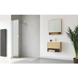 Flair Frameless Wetroom Panel 600mm Hinged Rotat