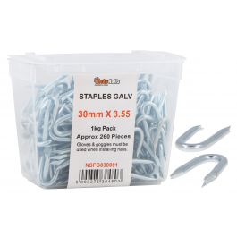 Staples Galv 40mm x 3.35 x 1kg Tub