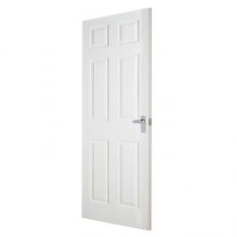 Indoors Carrick 6 Panel Smooth Moulded White Primed Door - (78 Inches x ...