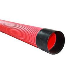 Twinwall Duct 94/110mm 450n Red Cw Coupler 6m