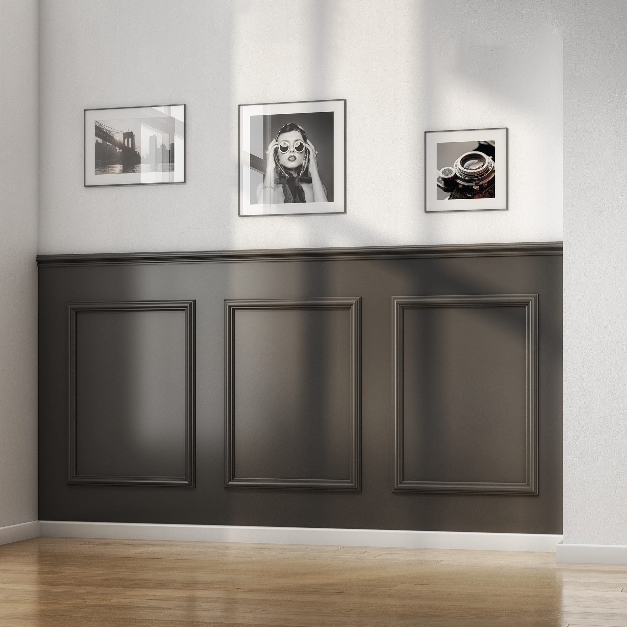 Dado Wall Panel Kit comes with Pre-Mitered Moulding 1 x 2m Dado, 6 x ...