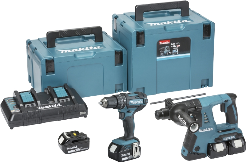 Makita Cordless SDS Drill C/W Combi Drill - MKIT