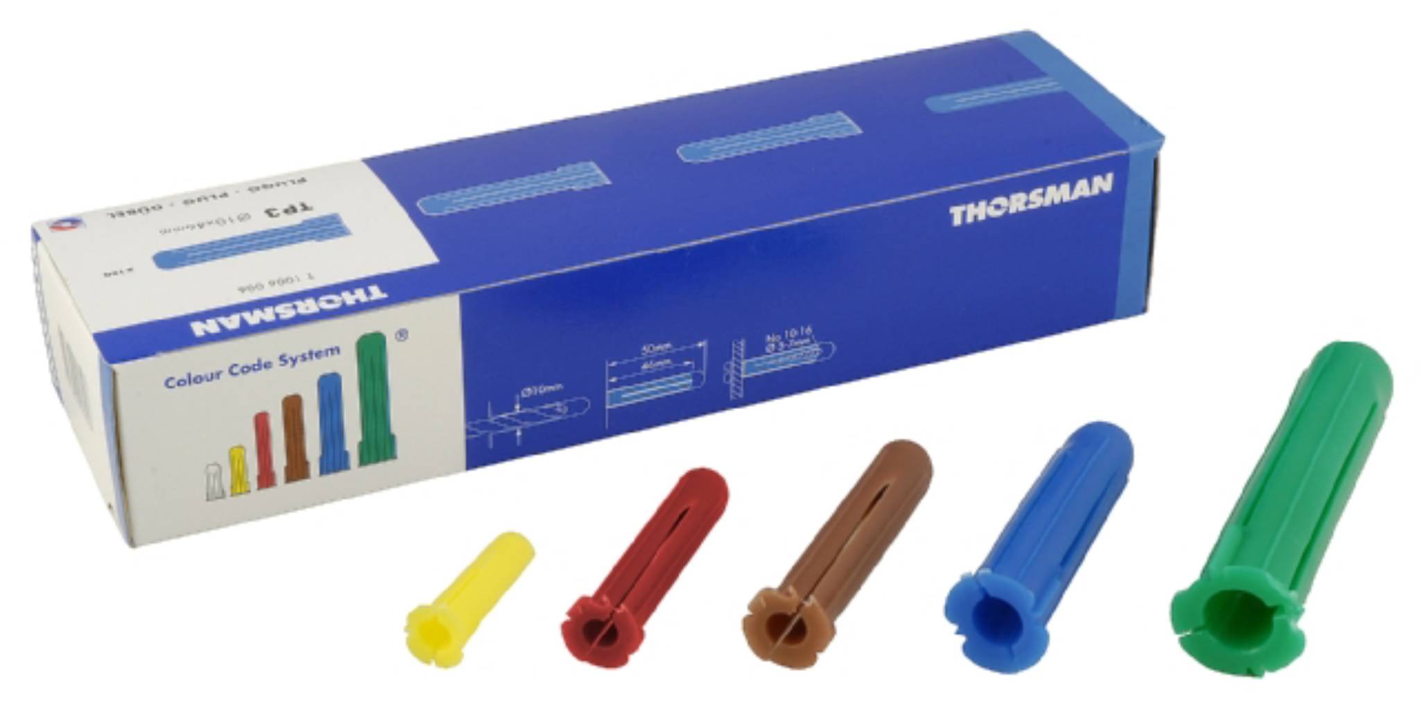 Thorsman Tp2 Red PVC Wall Plugs 100/box