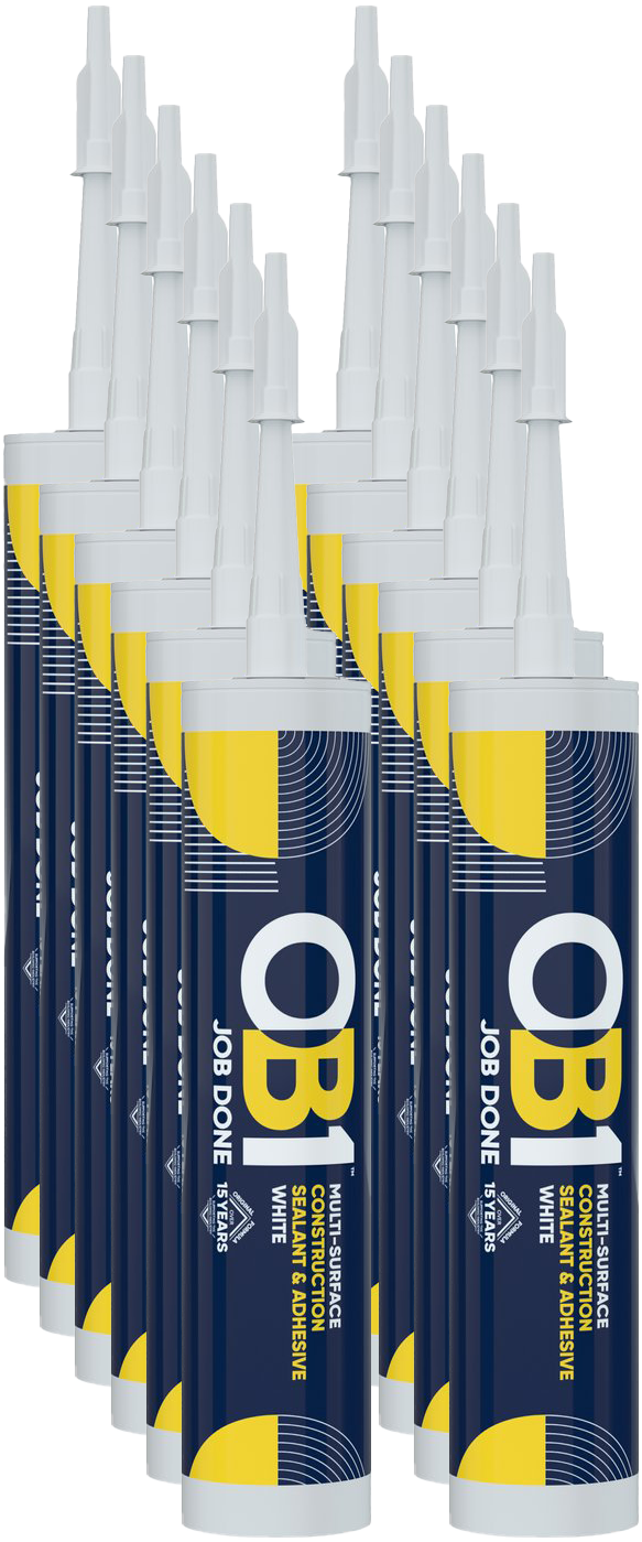 OB1 Multi Surface Sealant & Adhesive Promo - Box of 12 - White - 290ml